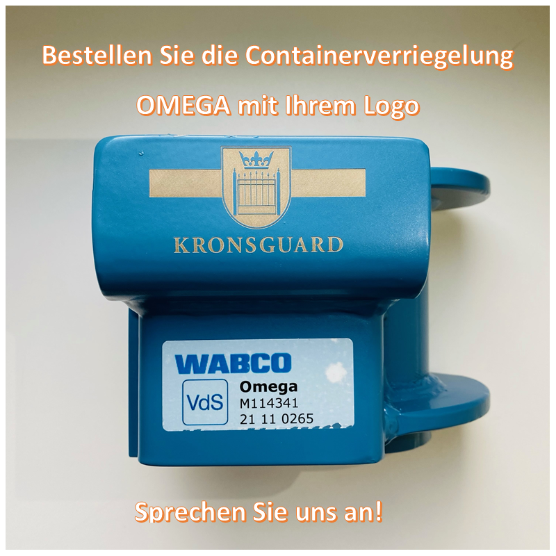 Certified Omega container lock incl. padlock