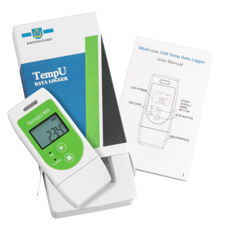 Multi-use temperature data logger TempU M4