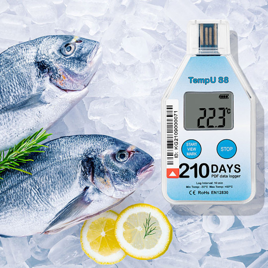 Einweg-Temperaturdatenlogger TempU S8 mit LCD Display