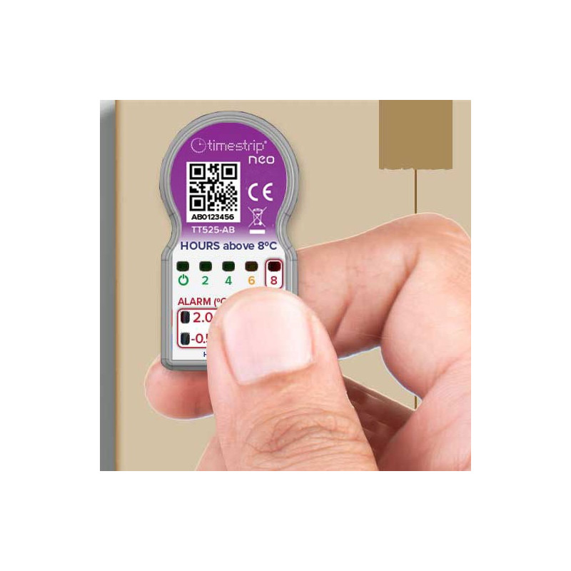 Electronic temperature indicator TimeStrip neo in different variants