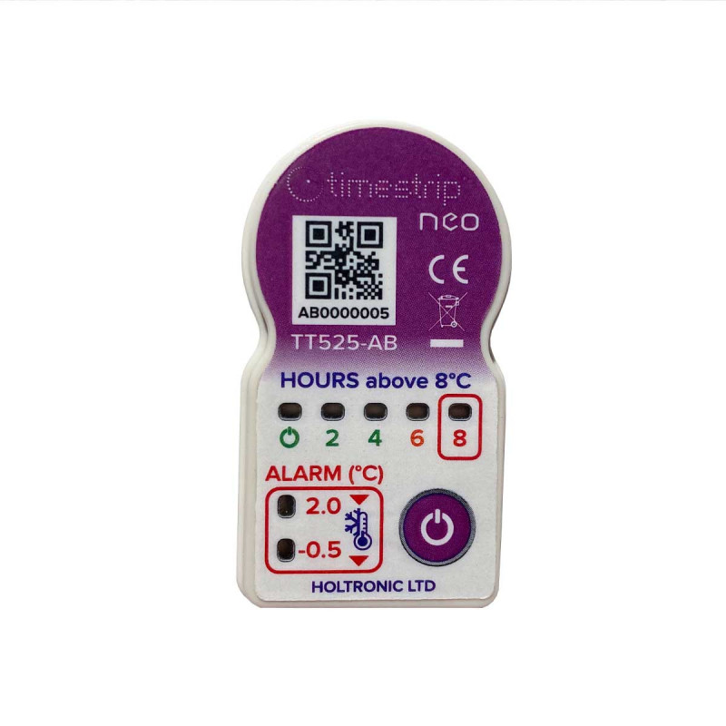 Electronic temperature indicator TimeStrip neo in different variants