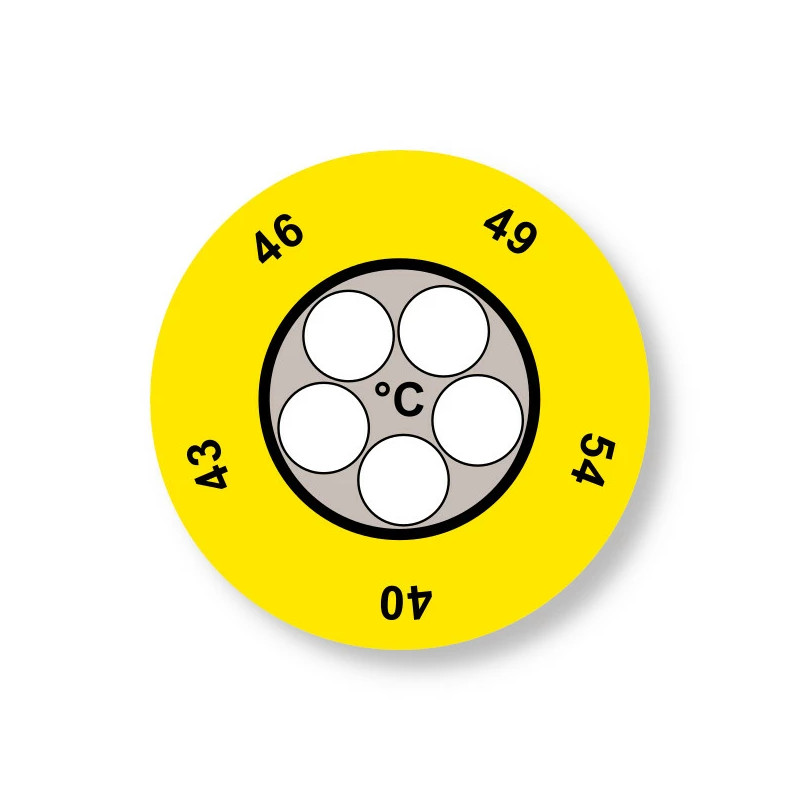 Temperature measuring points with 5 fields, in different variants