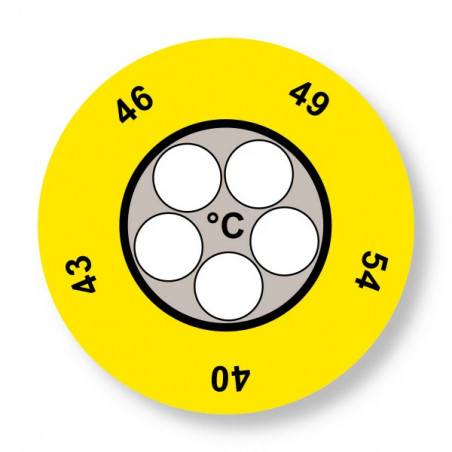 Temperature measuring points with 5 fields, in different variants