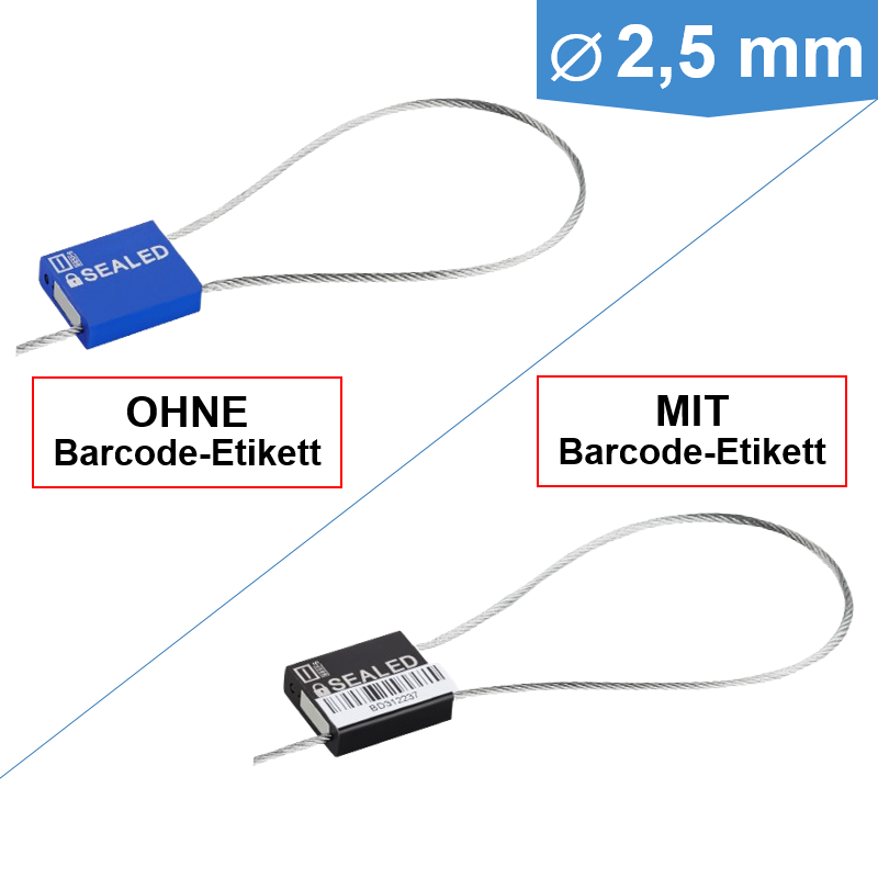 Cable seal Cable Lock Ø 2.5 mm, customized