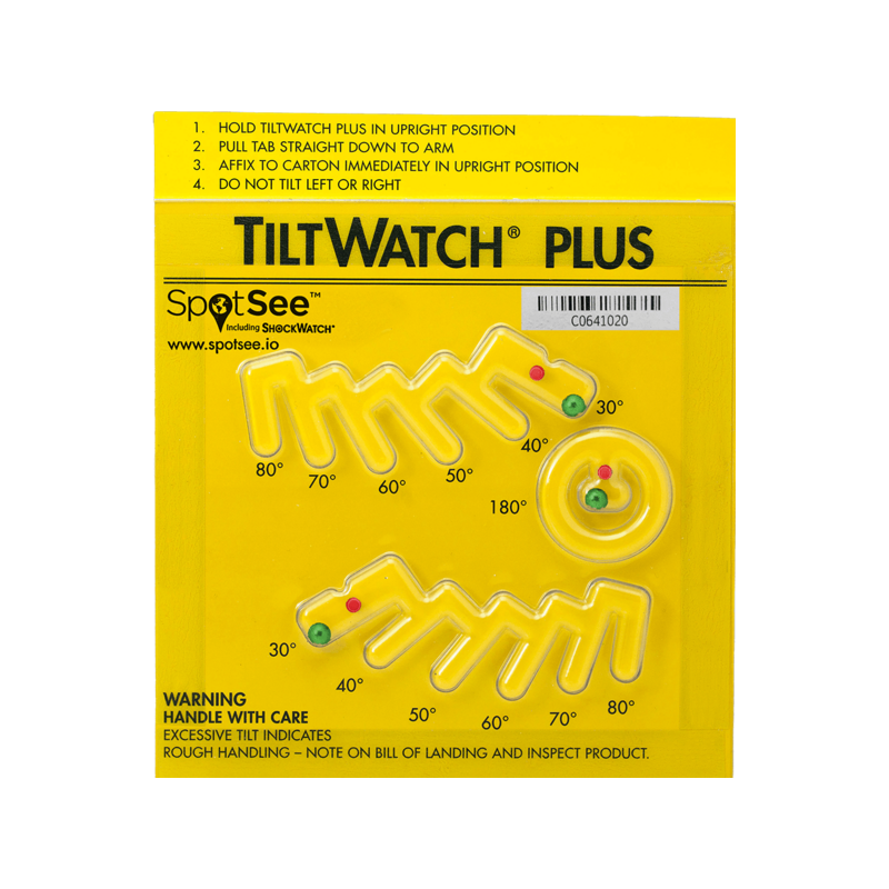 Tilt indicator TiltWatch Plus for the slightest inclinations