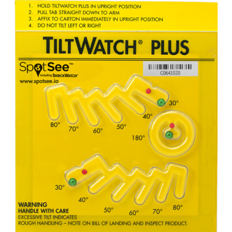 Tilt indicator TiltWatch Plus for the slightest inclinations