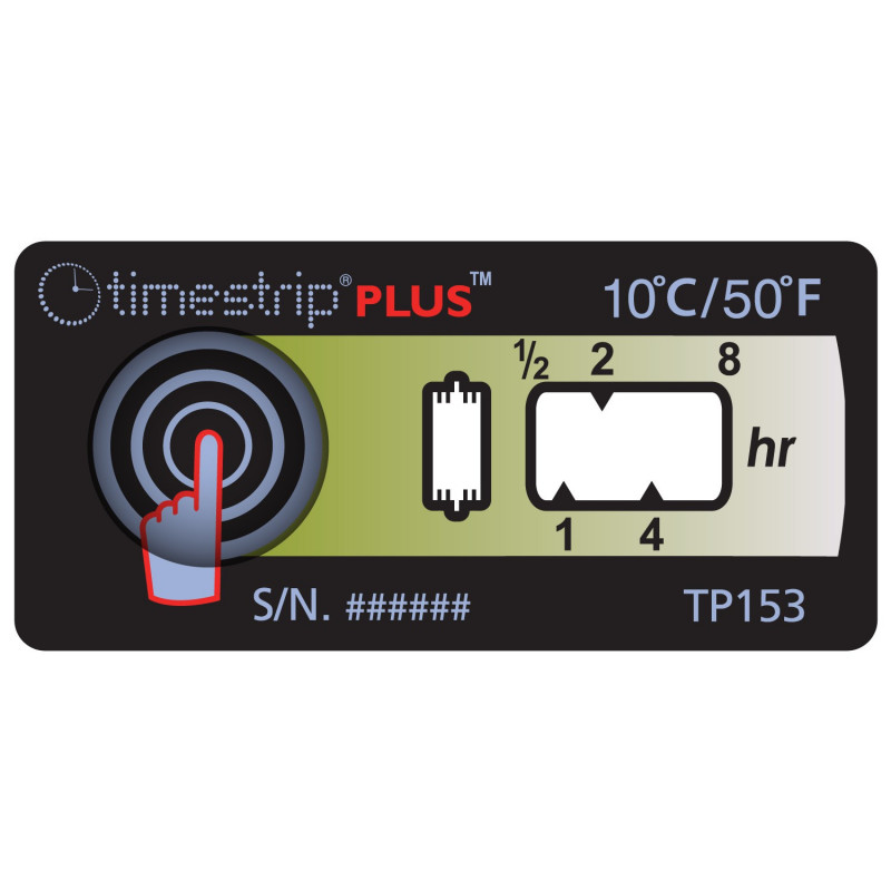 Temperature indicator TimeStrip Plus in different variants